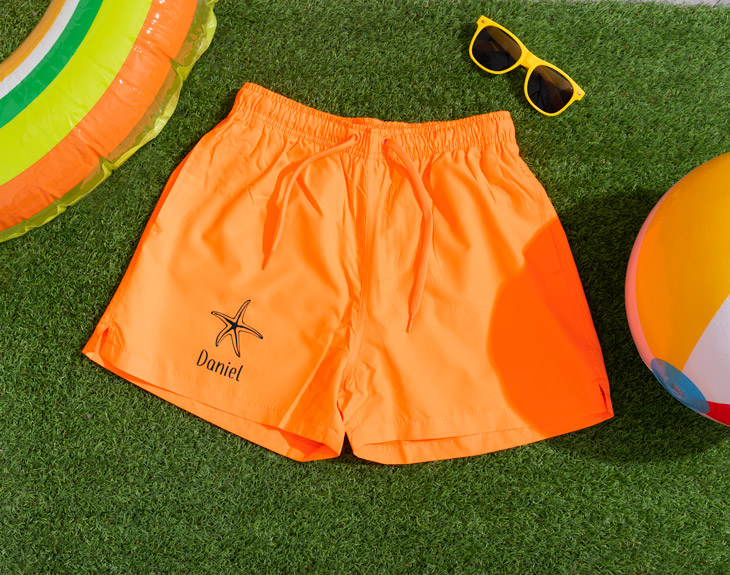 Maillot de bain fluo "Dessins marins" - MadeinGift