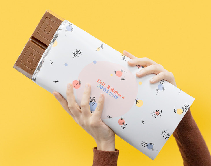 One-kilo chocolate bar "Botanical colours" - Made in Gift