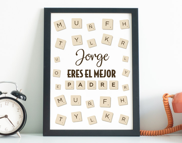 Lámina "Padre Scrabble" - Regalo Original