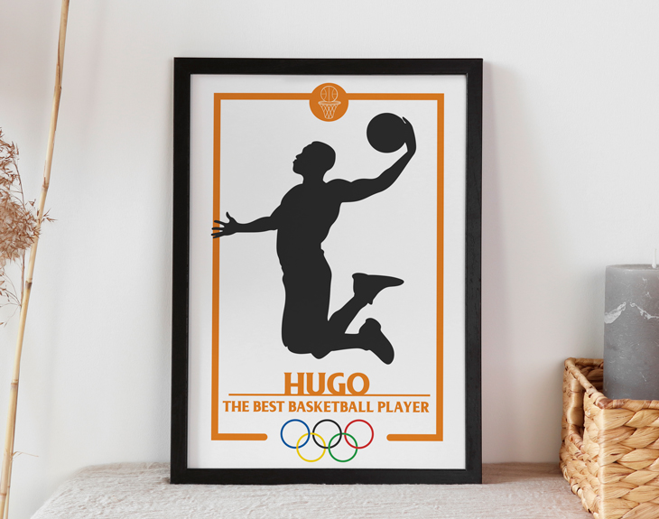 Personalised poster “Olympics basketball” – Made in Gift