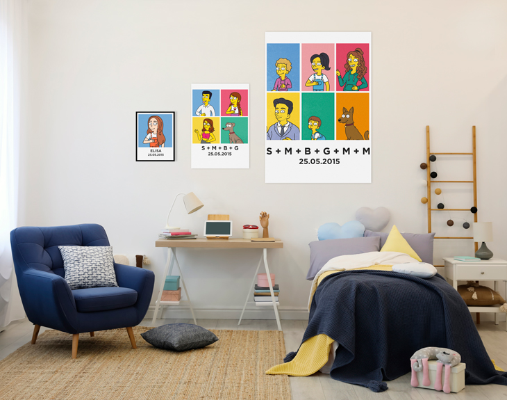 Personalised print "Simpson Pop" - Made In Gift