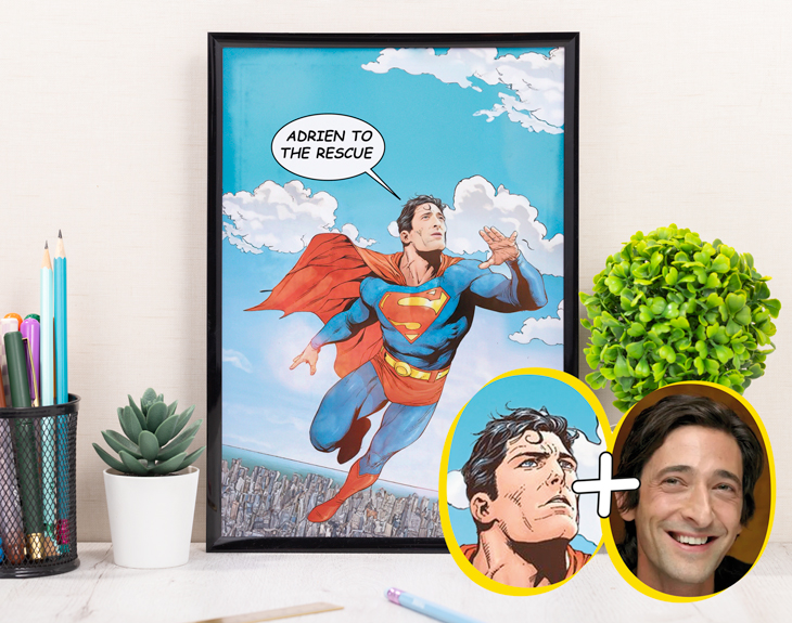 Affiche "Superman comics" avec votre visage - Made In Gift