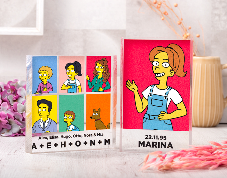 Customised methacrylate "Simpson pop" - Made In Gift