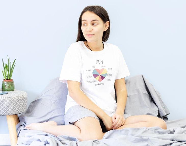 Personalised pyjamas "Colourful heart for mum" - Made In Gift