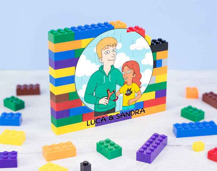 Personalised block puzzle "Simpson Dad" - Made In Gift