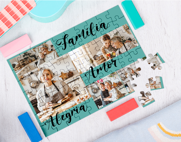 Puzzle "Collage con palabras" personalizado - Regalo Original