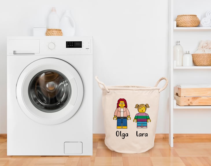 Laundry basket "Lego family" - Made In Gift