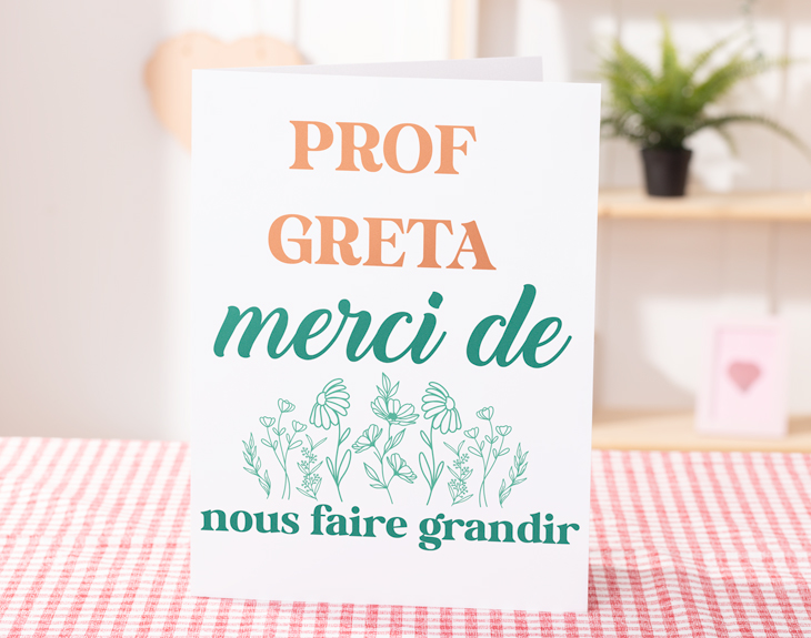 Carte géante "Merci de nous faire grandir" - Made In Gift