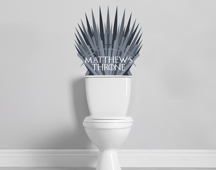 Customised decorative vinyl “The Iron Throne” - Made in Gift